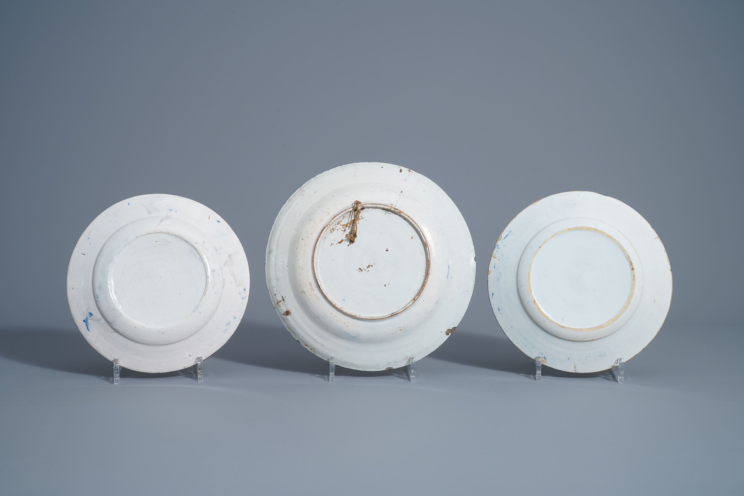 Ten Dutch Delft blue and white dishes and plates, 18th C. - Coronari ...