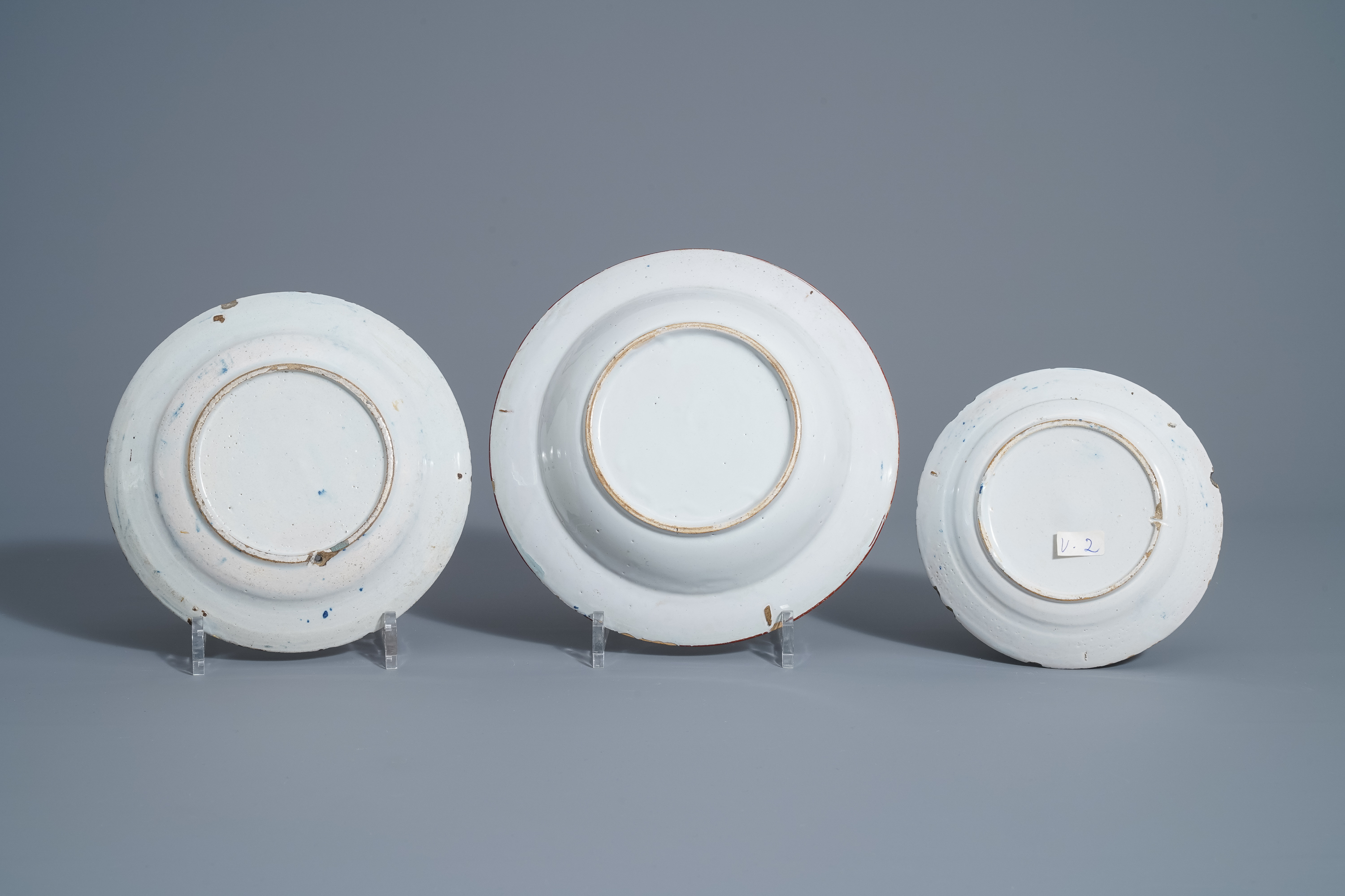 Ten Dutch Delft blue and white dishes and plates, 18th C. - Coronari ...