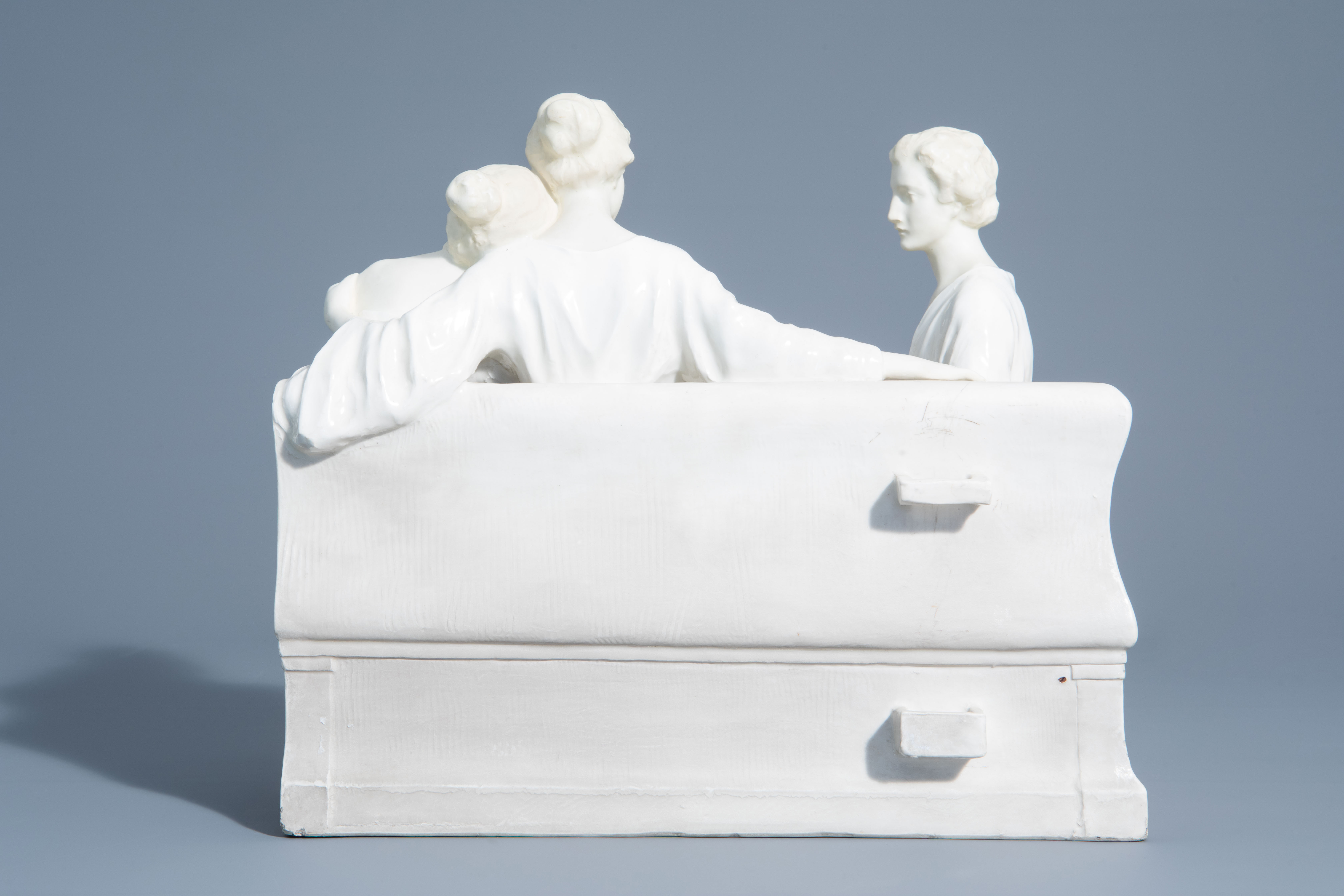 Rudolf Podany (Vienna, 1876-1963): The conversation, a polychrome ...