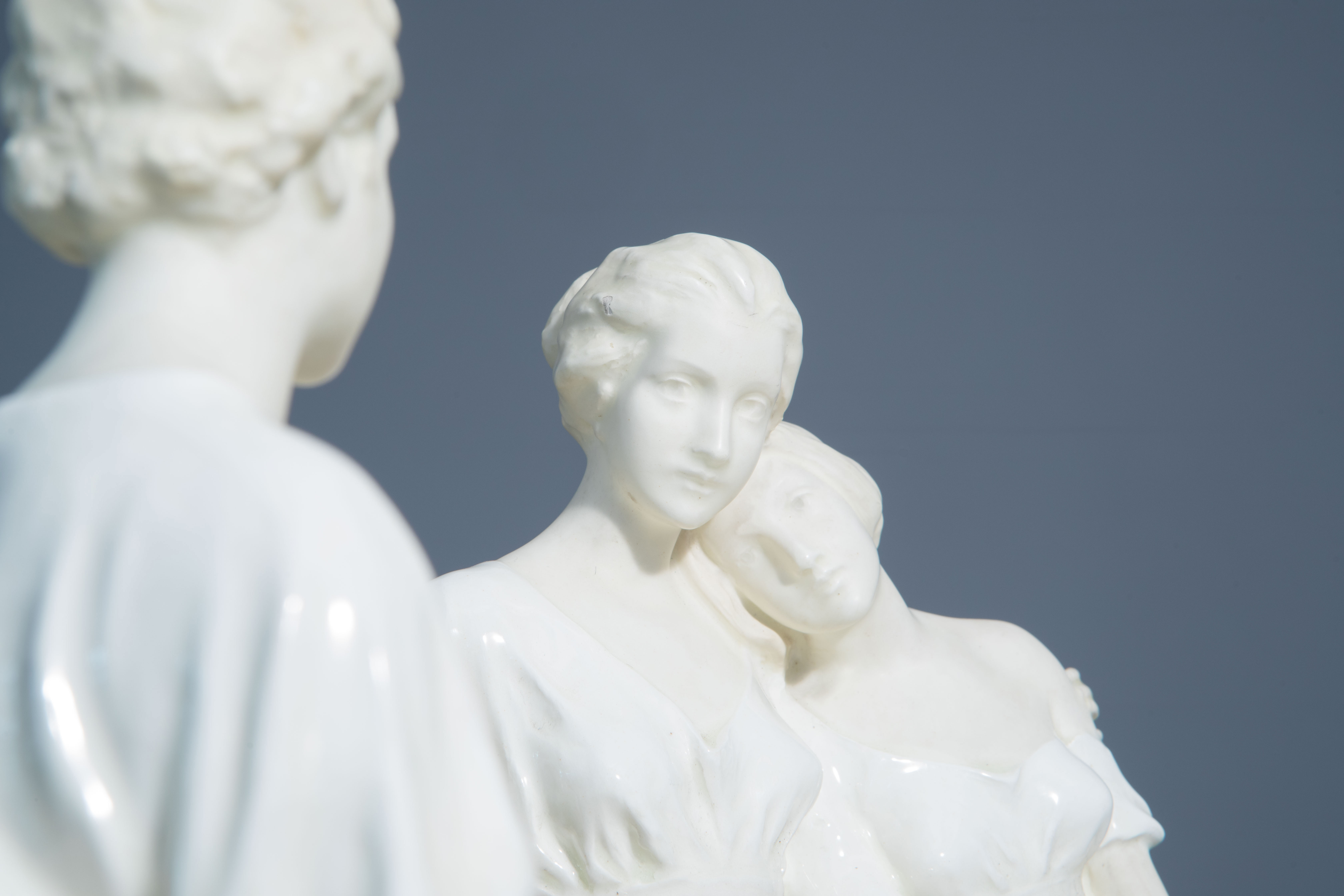 Rudolf Podany (Vienna, 1876-1963): The conversation, a polychrome ...