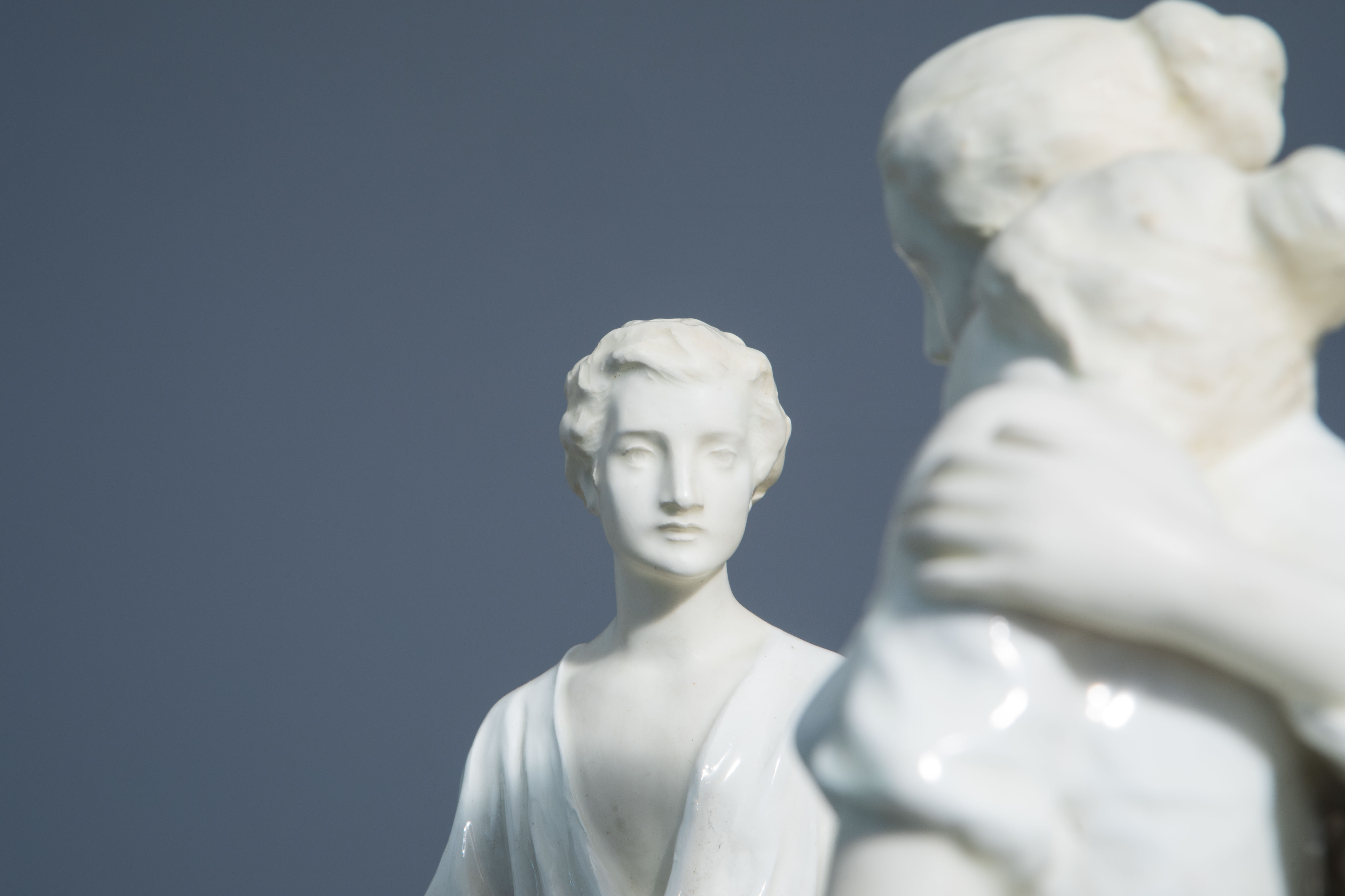 Rudolf Podany (Vienna, 1876-1963): The conversation, a polychrome ...