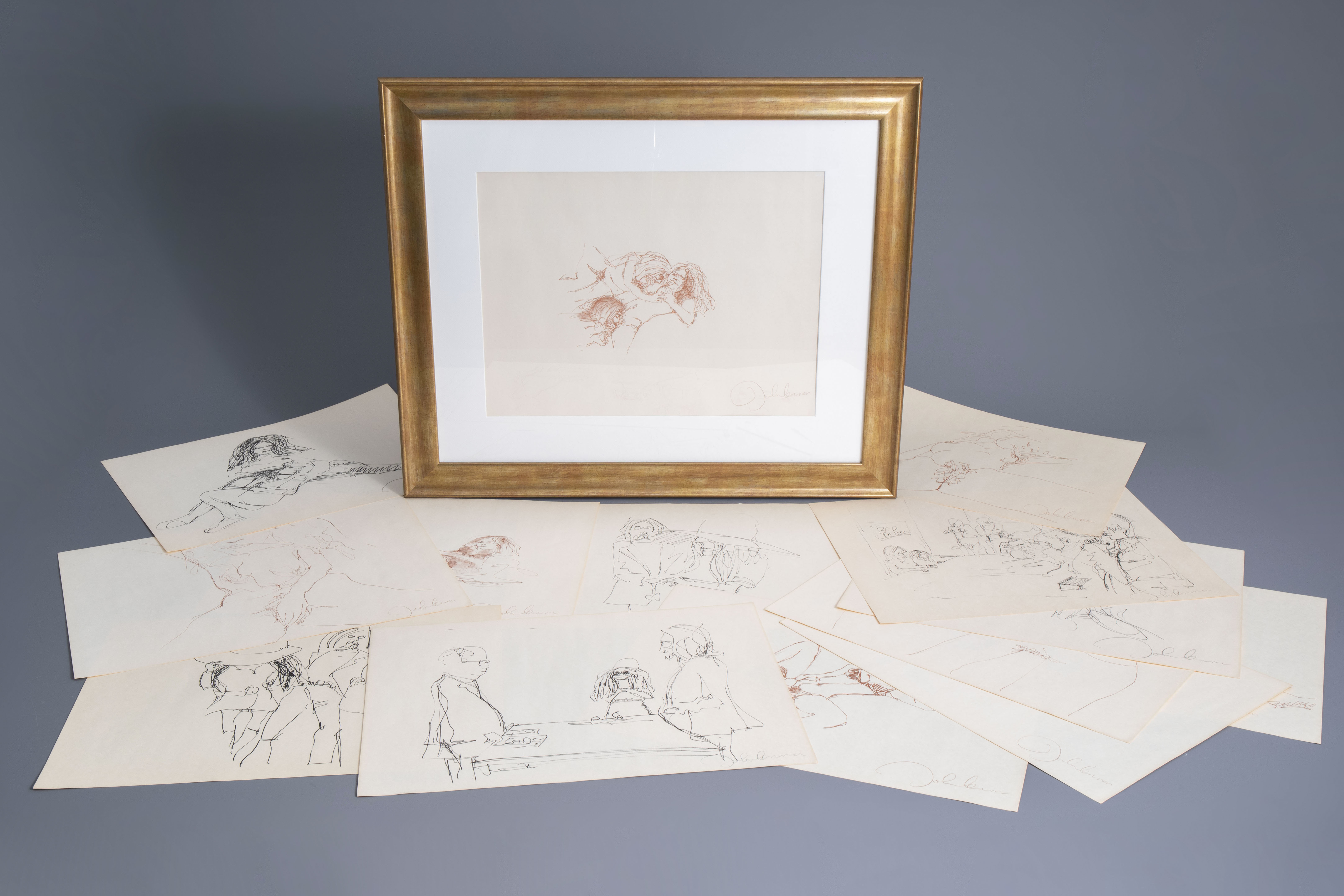 John Lennon (1940-1980): 'Bag One' with 15 lithographs and one ...
