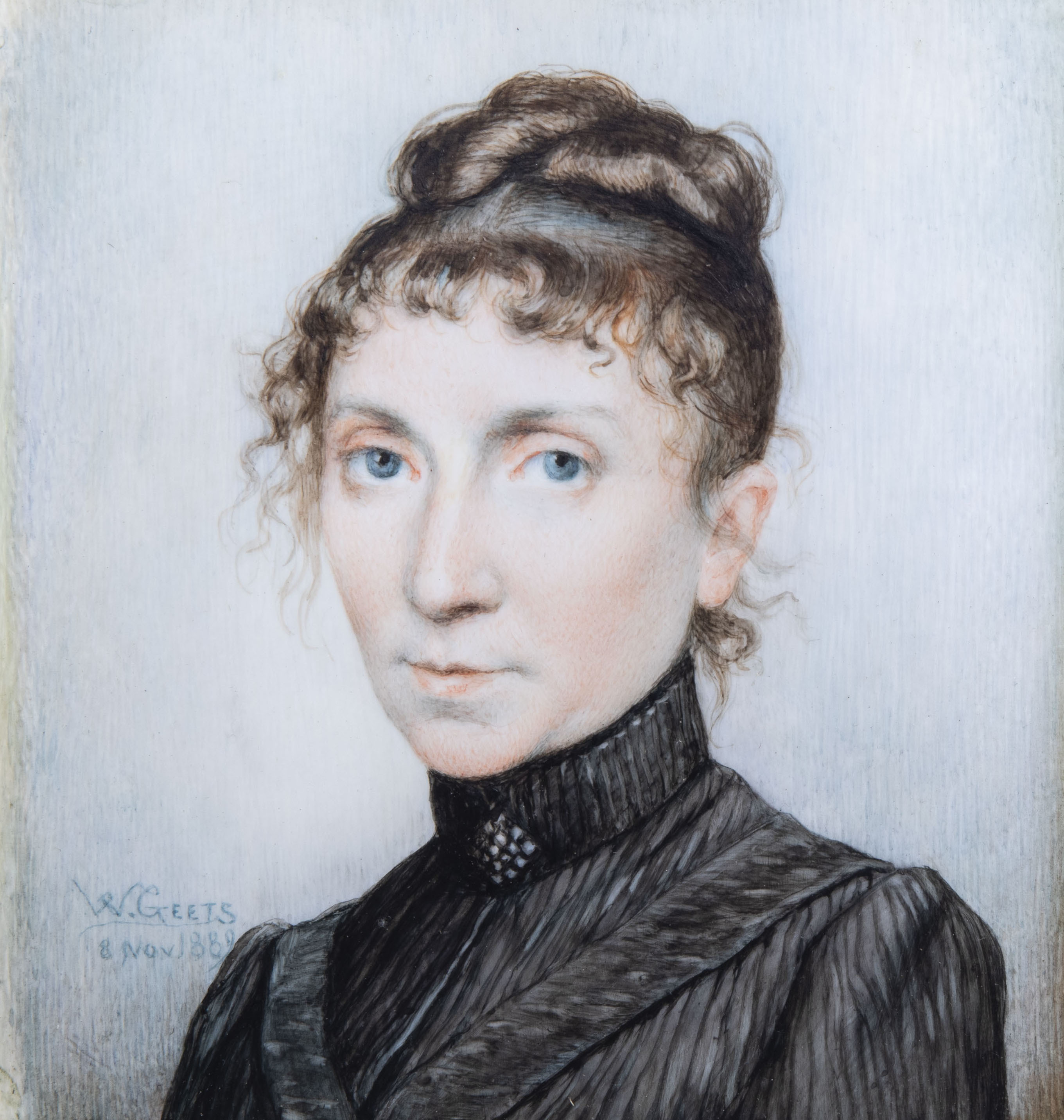 Willem Geets (1838-1919): Portrait of his wife Emilie de Bruyne ...