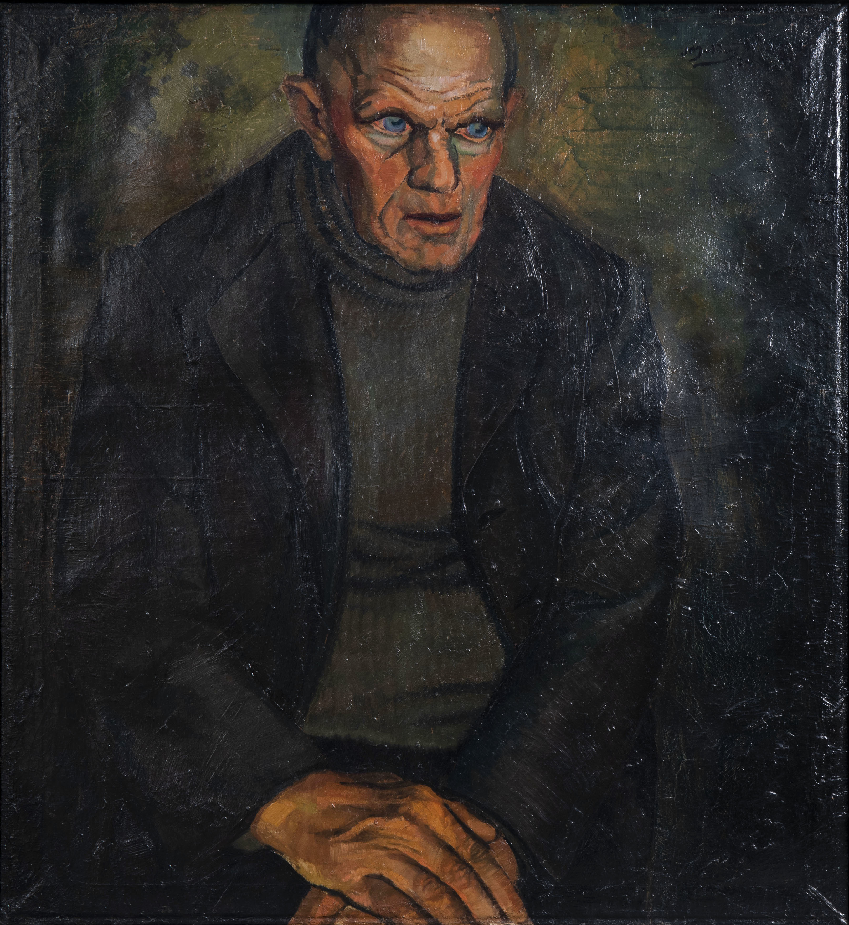 Jan Mulder (1895-1988): Portrait of a man, oil on canvas, dated (19)24 ...