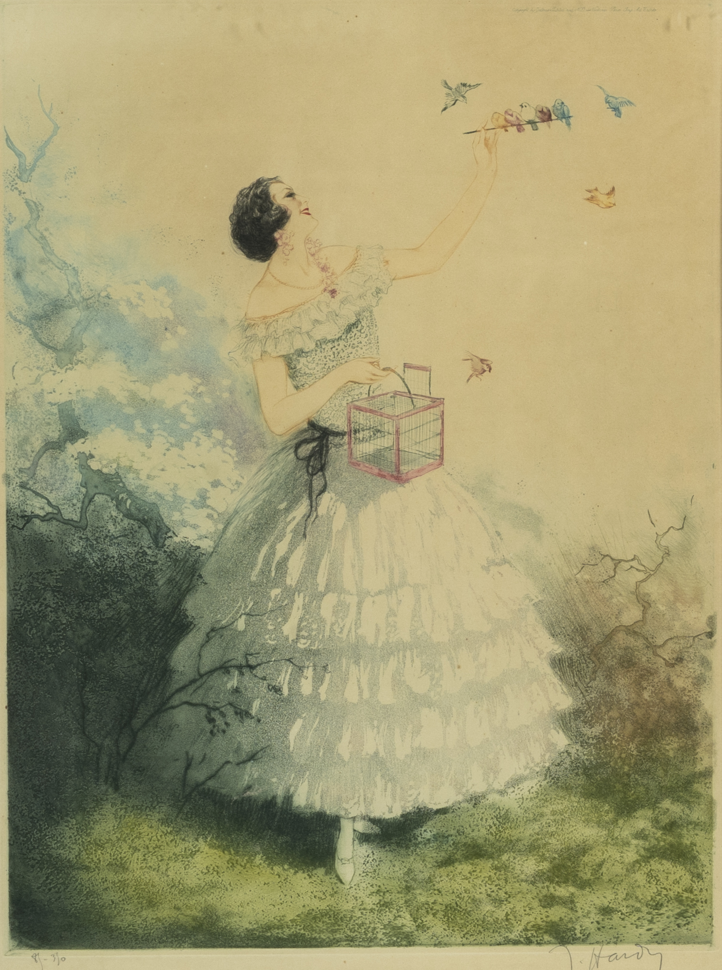 Louis Icart (1888-1950) and Jean Hardy (1880-?): Three various Art Deco ...