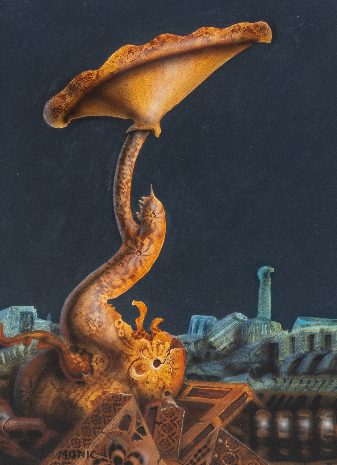 Daniel Monic (1948): Quatre œuvres diverses, techniques mixtes ...