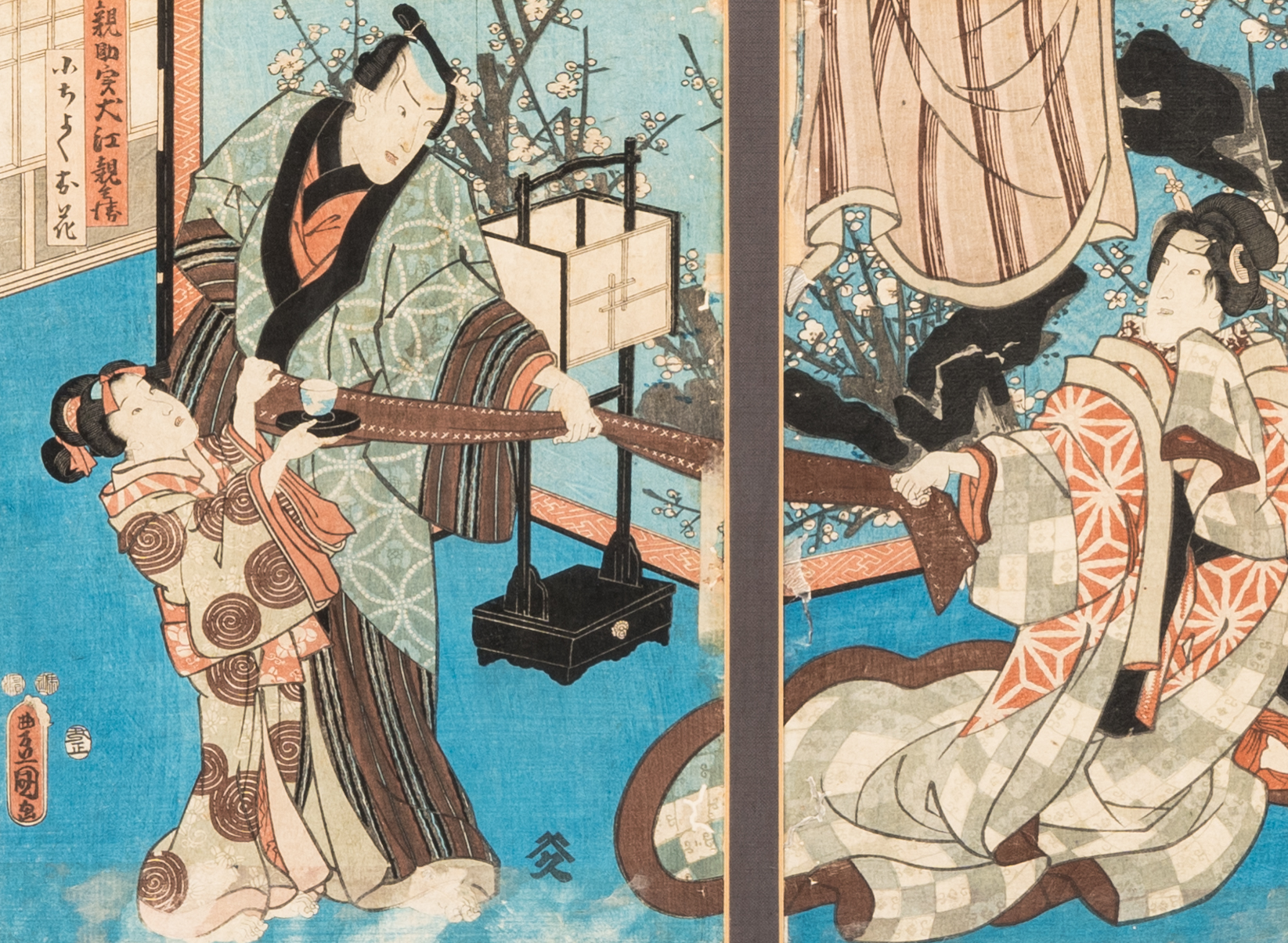 Three Japanese Ukiyo-e woodblock prints, Meiji, 19th C. - Coronari Auctions