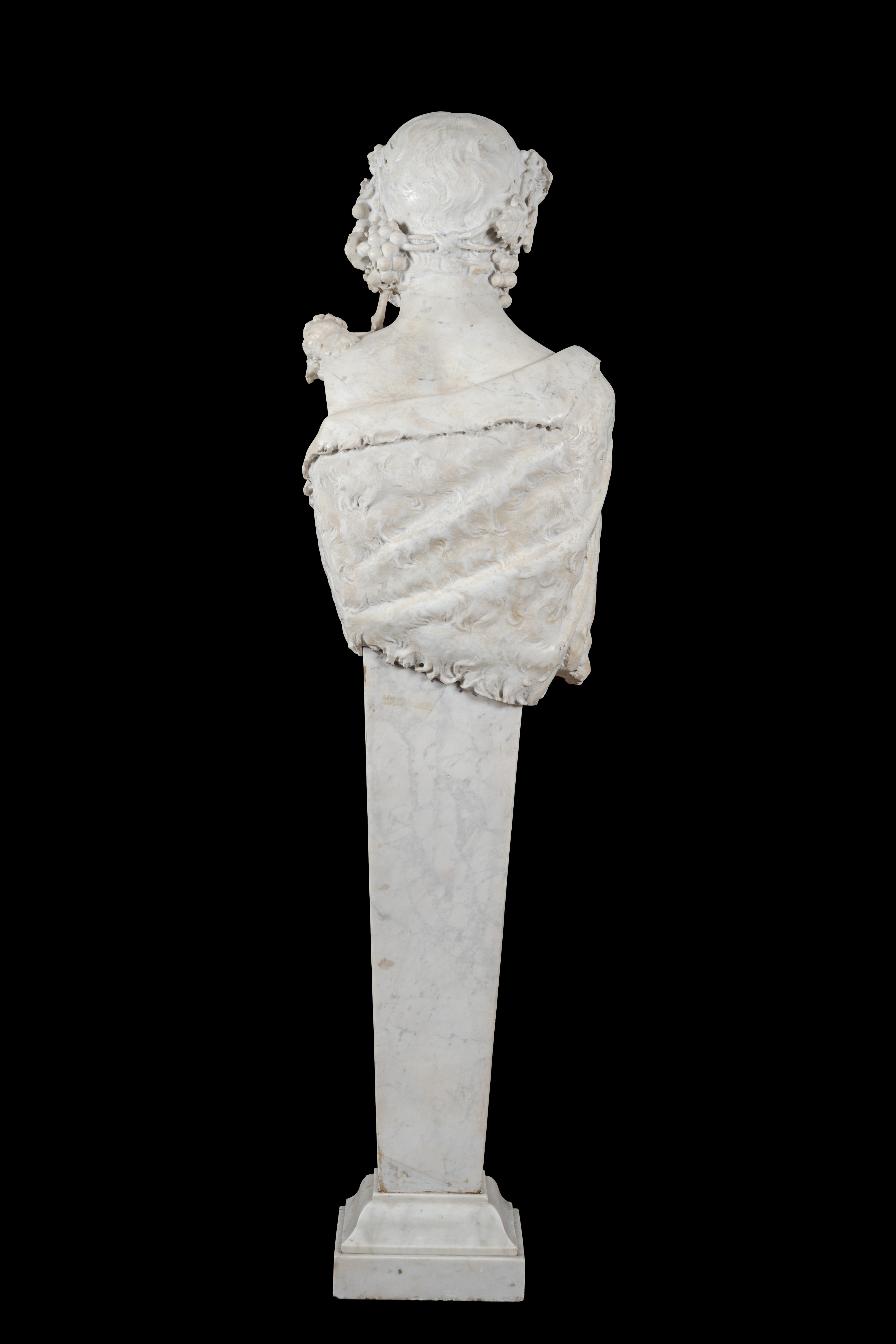 An impressive Italian white marble 'Pan' herm figure, possibly 17th C ...