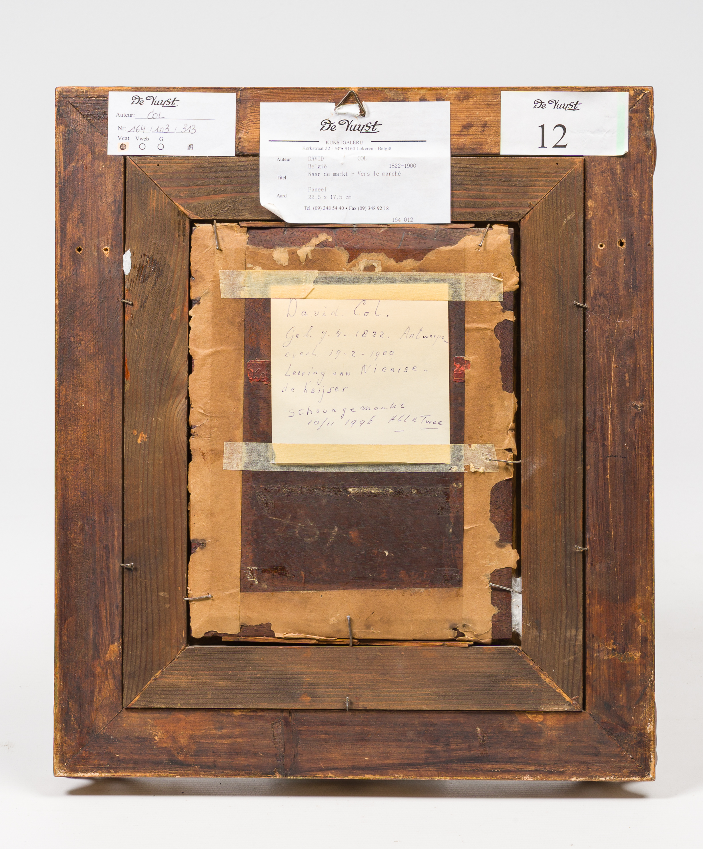 Jan David Col (1822-1900): To the market, oil on panel - Coronari Auctions