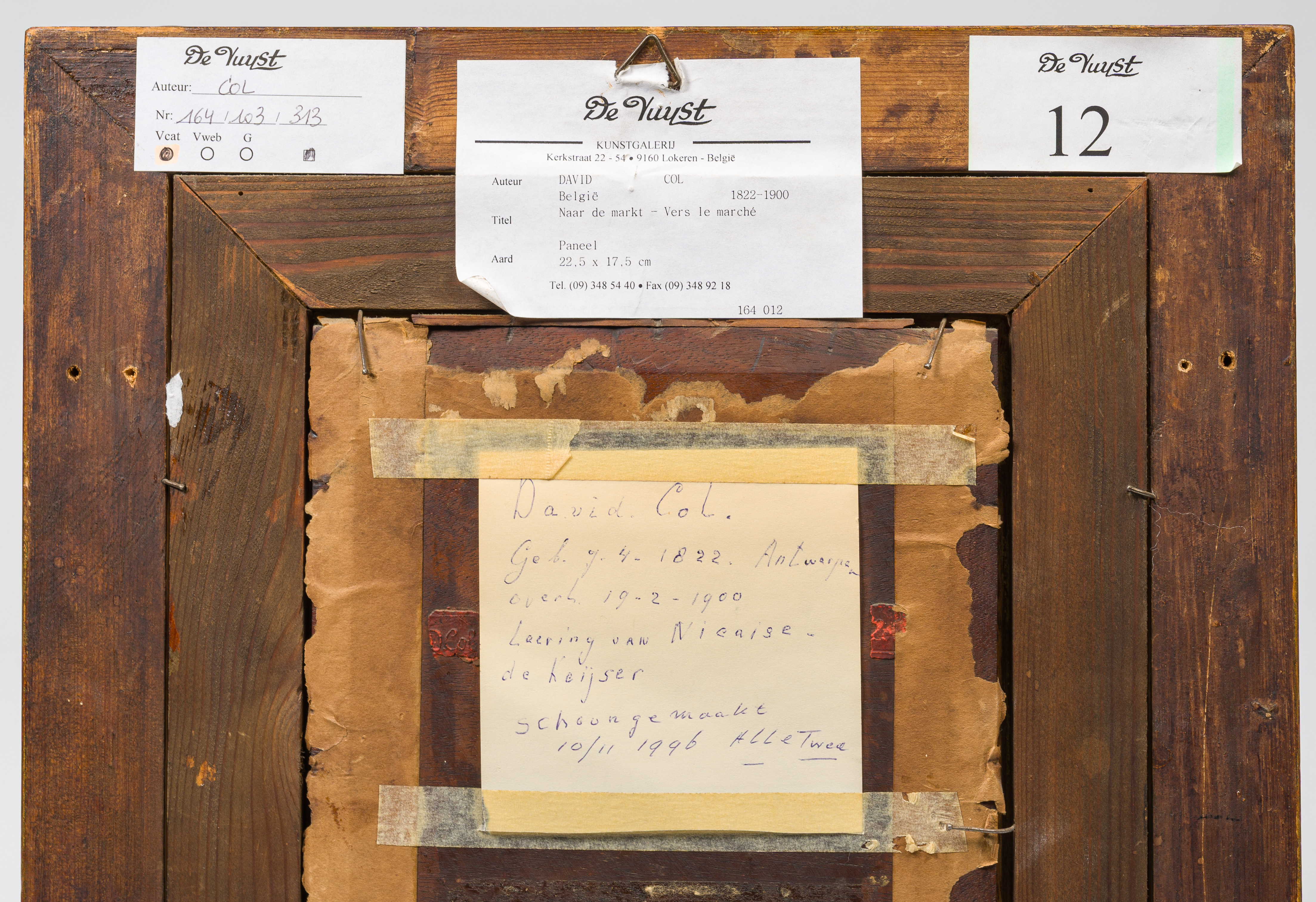 Jan David Col (1822-1900): To the market, oil on panel - Coronari Auctions