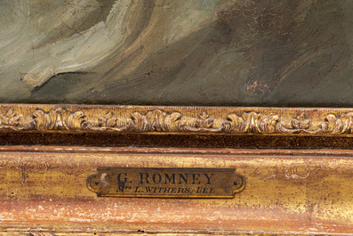 English school, circle of George Romney (1734-1802): Portrait of most ...