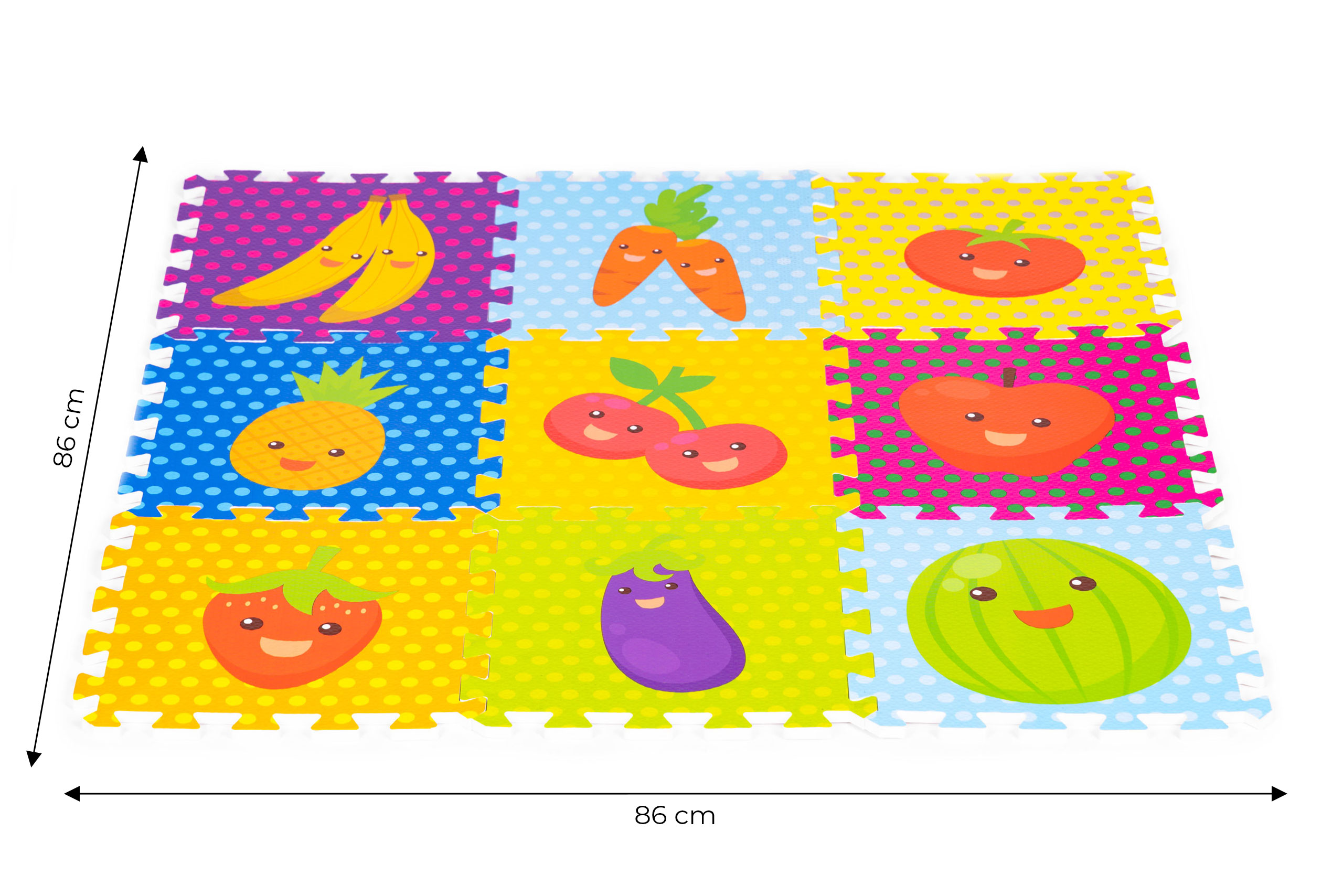 IPLAY penová podložka puzzle, Ovocné | www.svetpredeti.sk