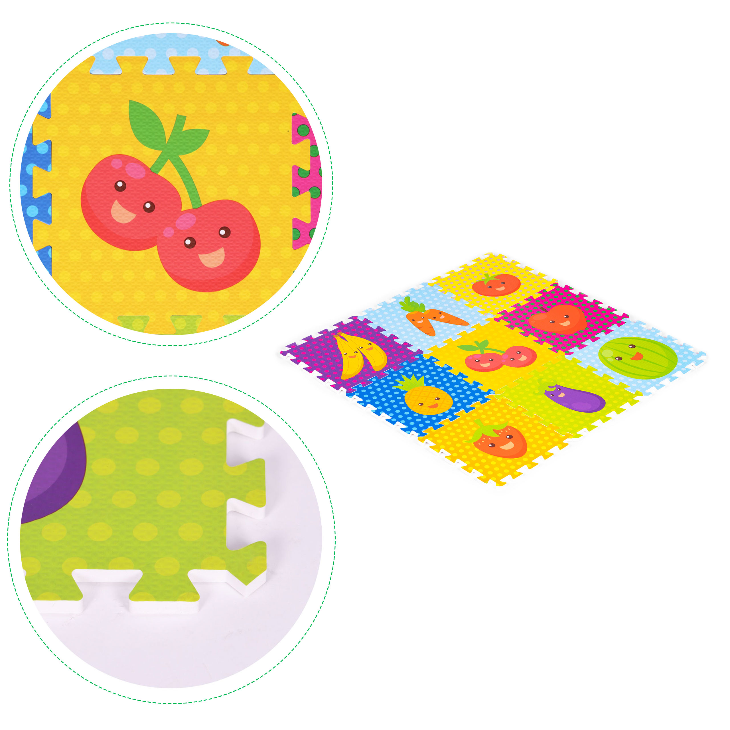 IPLAY penová podložka puzzle, Ovocné | www.svetpredeti.sk