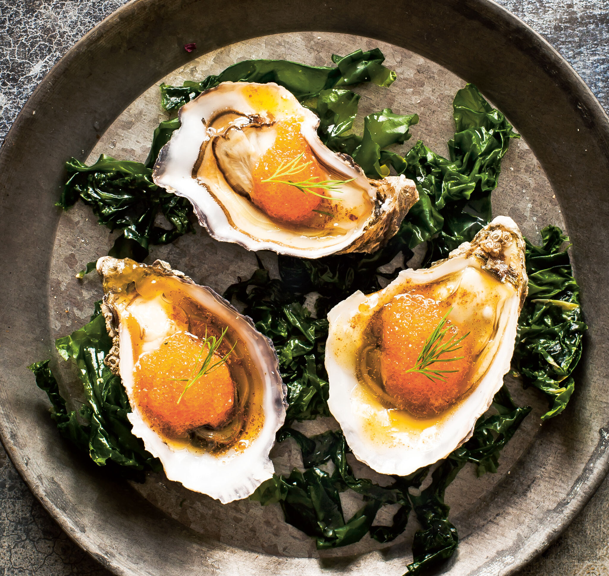 Ostron med löjrom och brynt smör – Tasteline