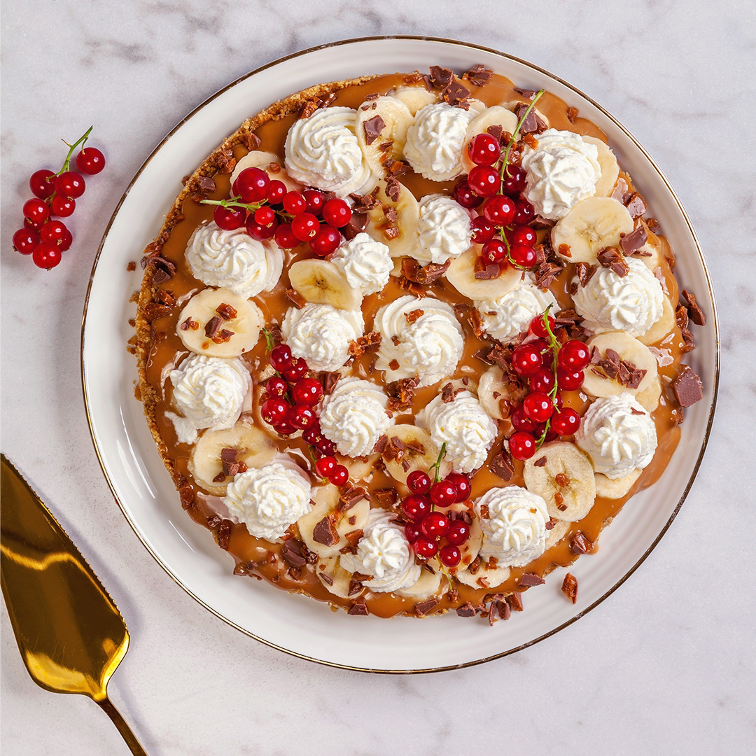 Banoffee paj med vinbär – Tasteline