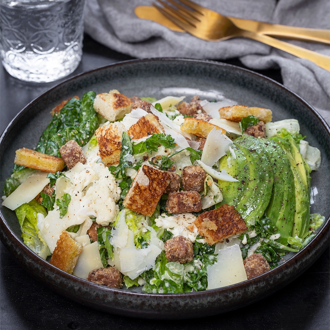 Vegetarisk caesarsallad – Tasteline