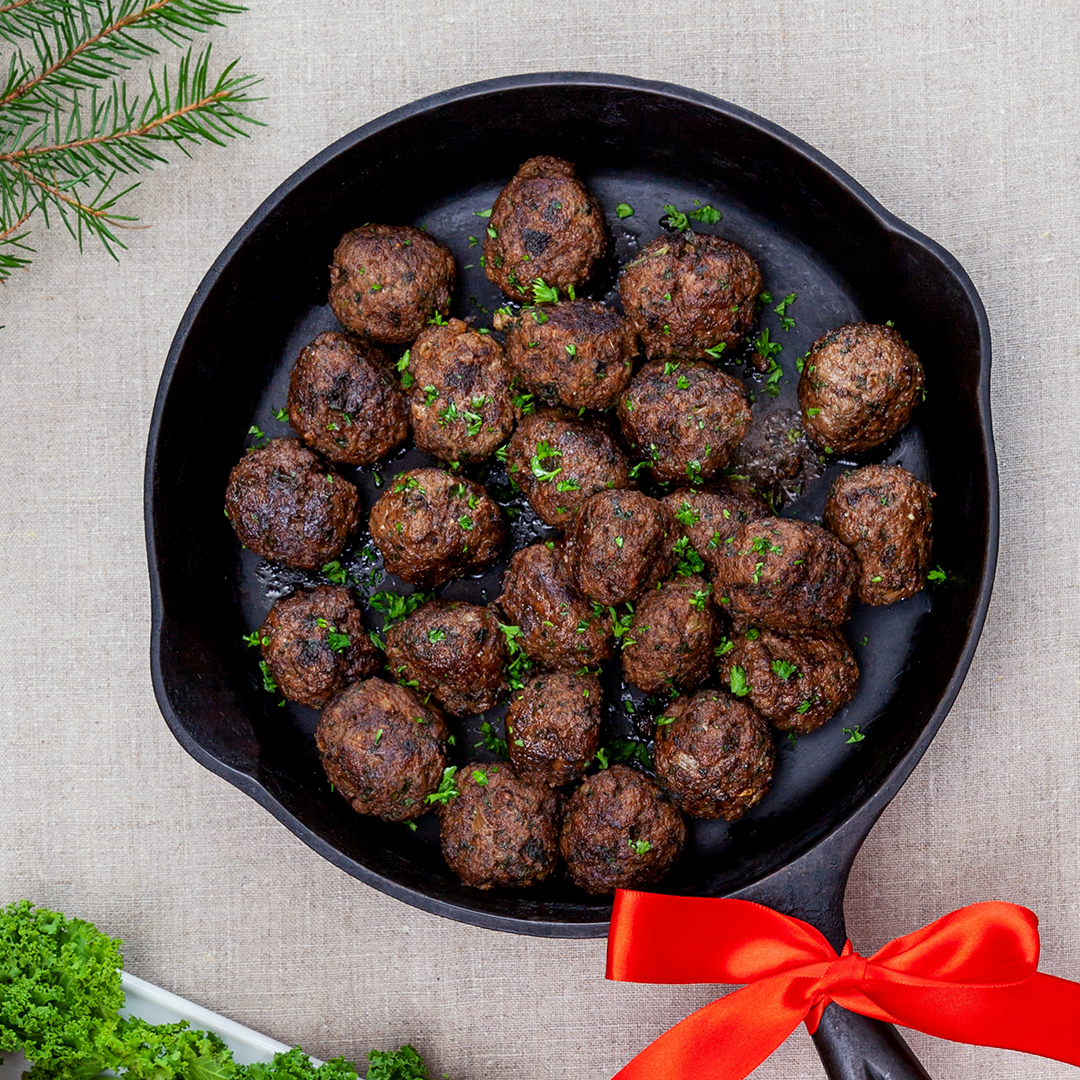 Julköttbullar med rostad lök – Tasteline